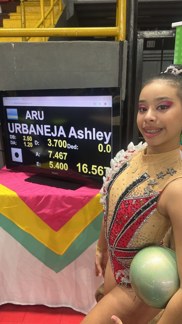 Atleta di rhythmic gymnastics Ashley Urbaneja a gana cinco medaya pa ...